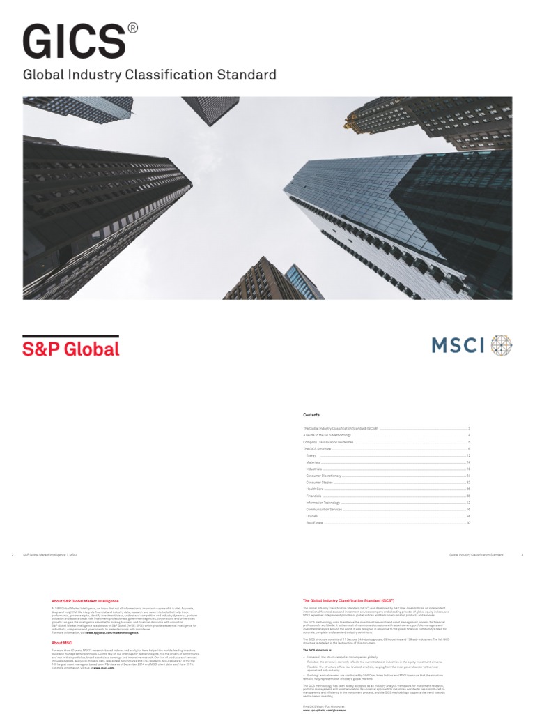 GICS Sector Classification Handbook | PDF | Chemical Industry | Real ...