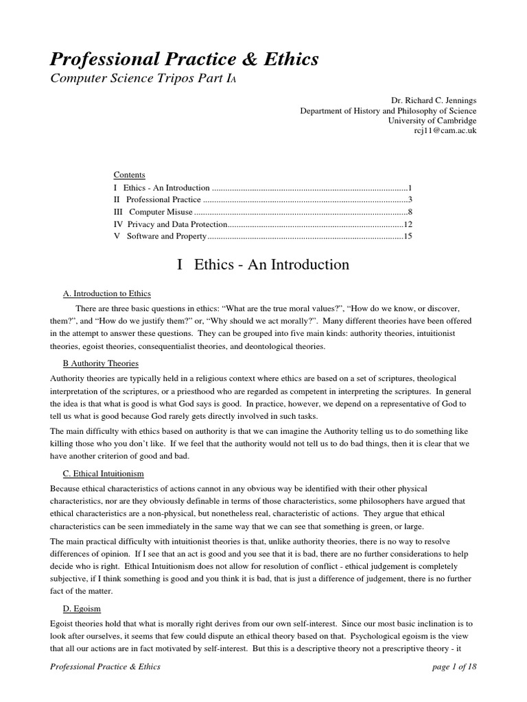 Ppe Notes R Jennings | PDF | Security Hacker | Psychological Egoism