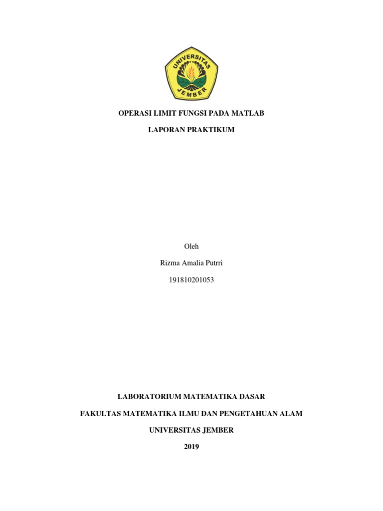 Operasi Limit Fungsi Pada Matlab | PDF