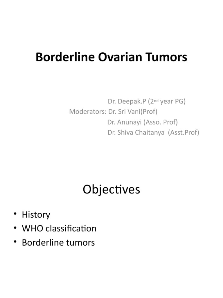 Borderline Ovarian Tumors | PDF | Ovarian Cancer | Neoplasms