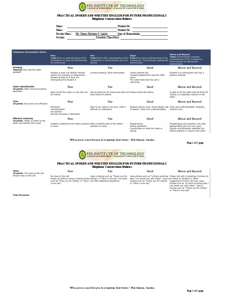 Practical Spoken and Written English For Future Professionals Telephone ...