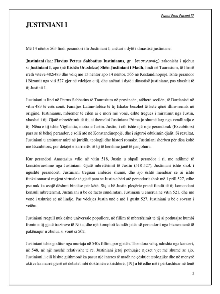 Justiniani I | PDF