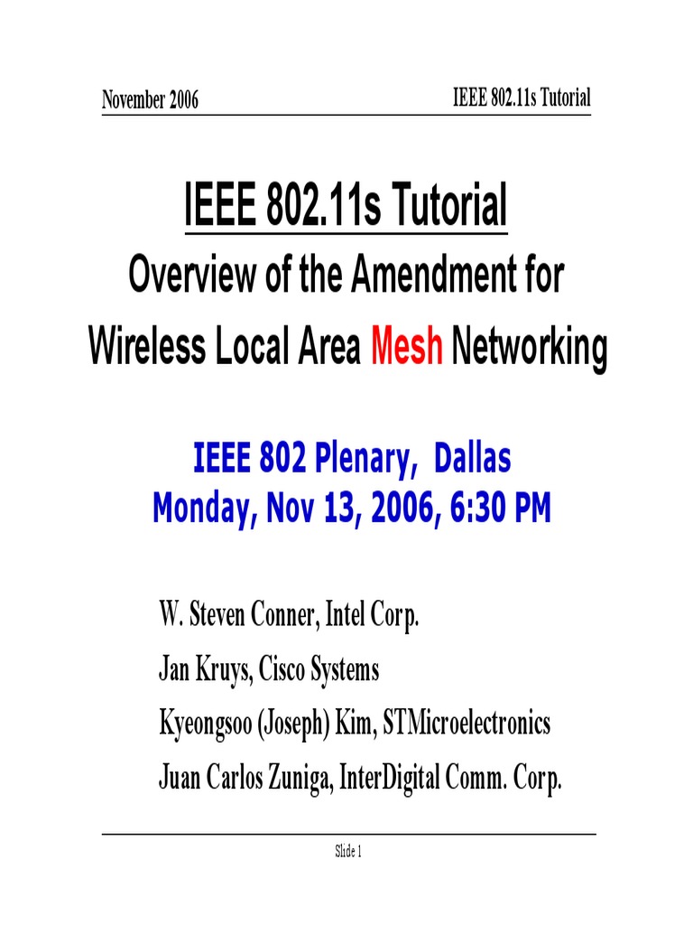 Unit 4 802.11s - Mesh Networks | PDF | Wireless Lan | Ieee 802.11