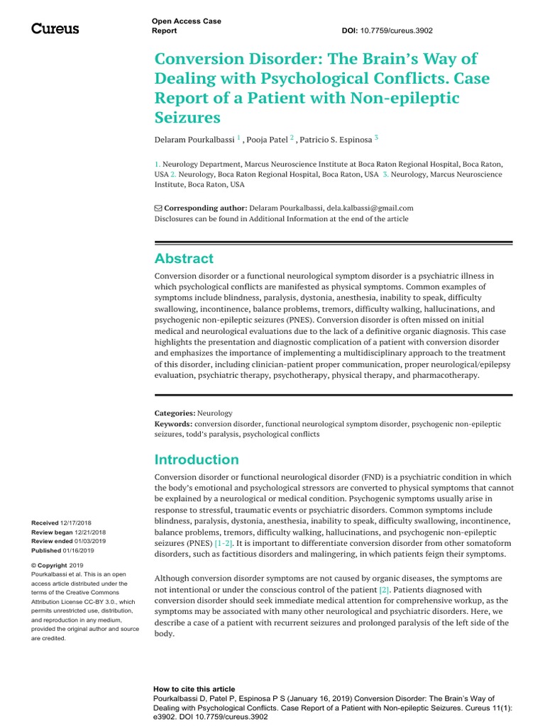 Conversion Disorder: The Brain's Way of Dealing With Psychological ...