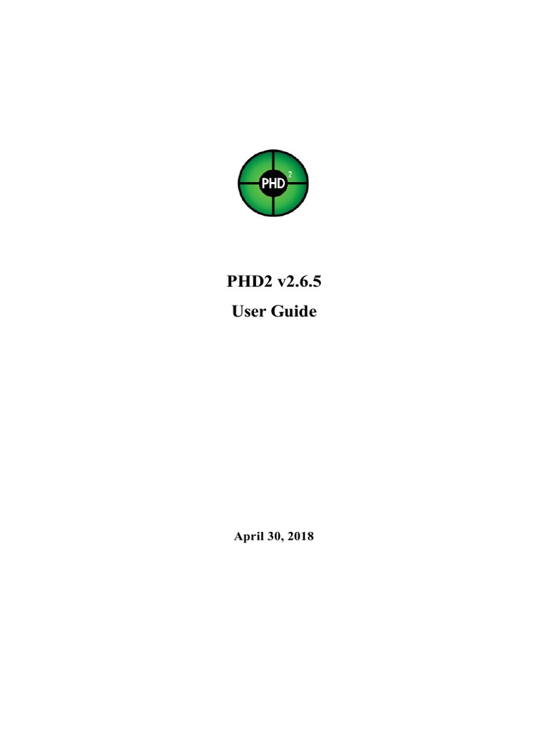 PHD2 User Guide | PDF | Exposure (Photography) | Device Driver