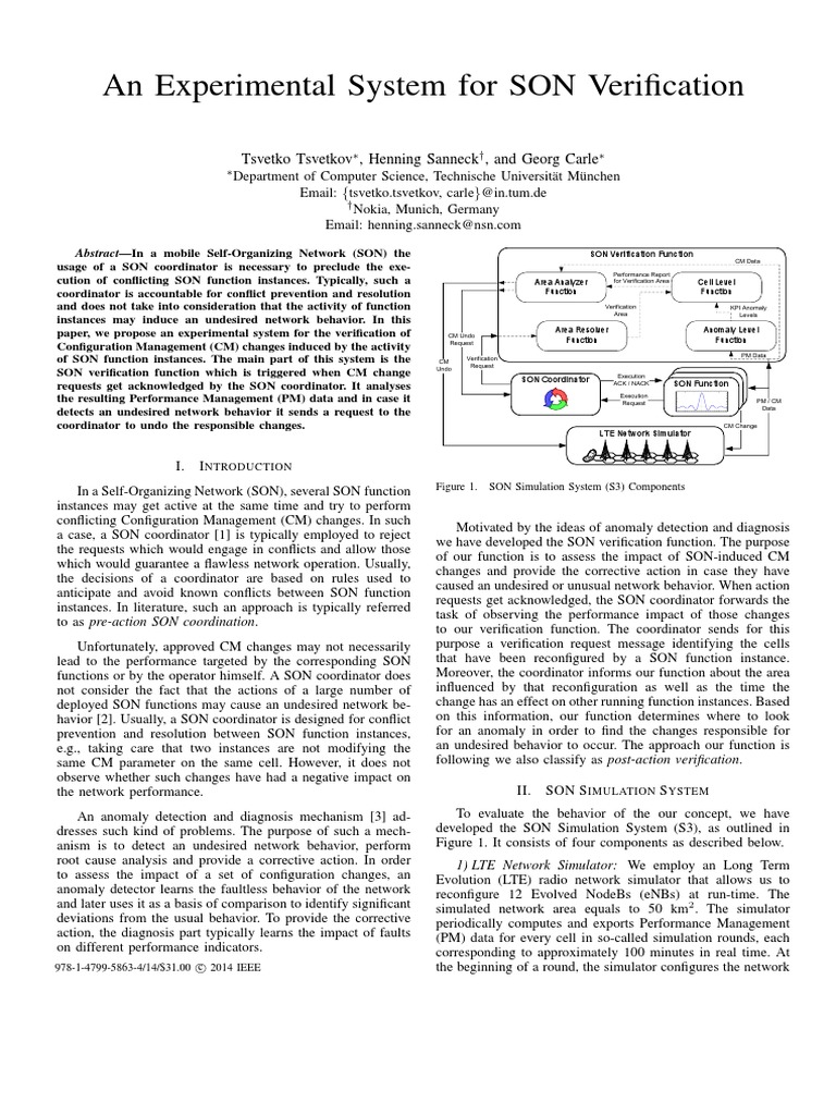 SON Simulation System | PDF | Simulation | Computer Network