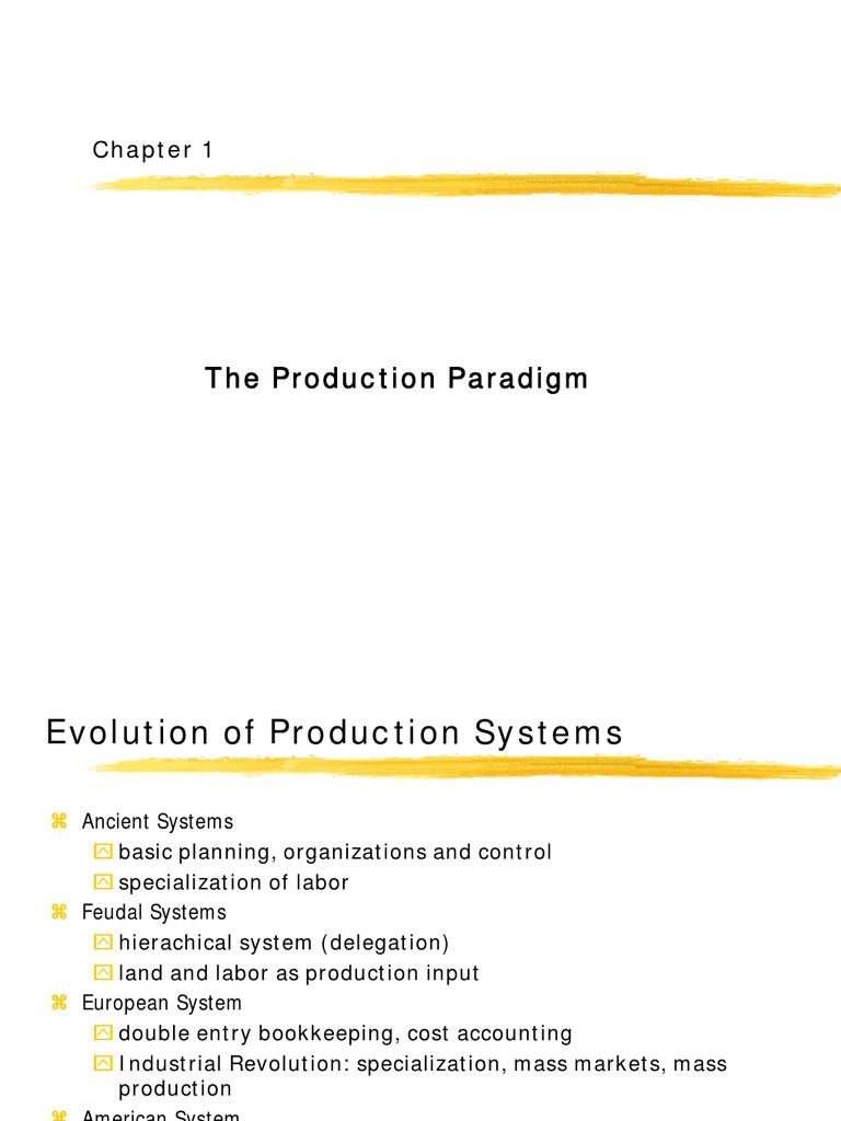 The Production Paradigm | PDF | Operations Management | Control Theory