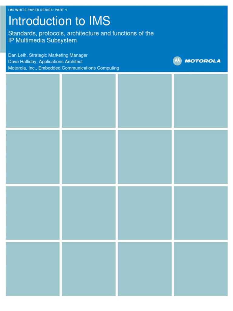 Introduction To IMS: Standards, Protocols, Architecture and Functions ...