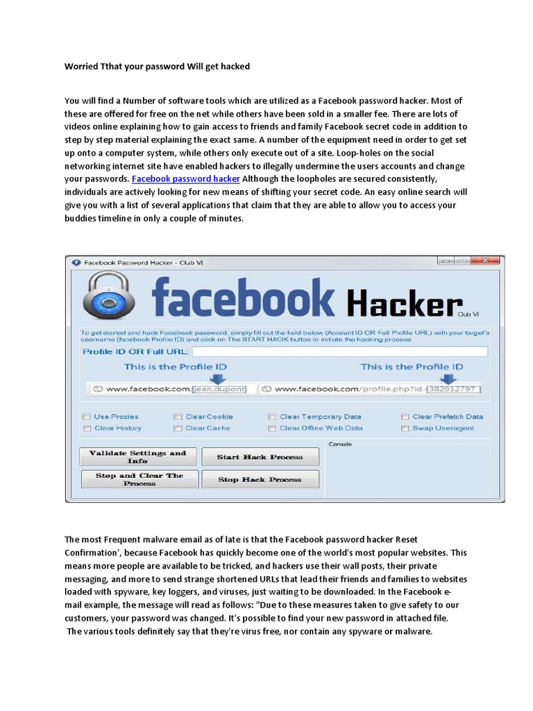 Facebook Password Hacker | PDF | Password | Facebook