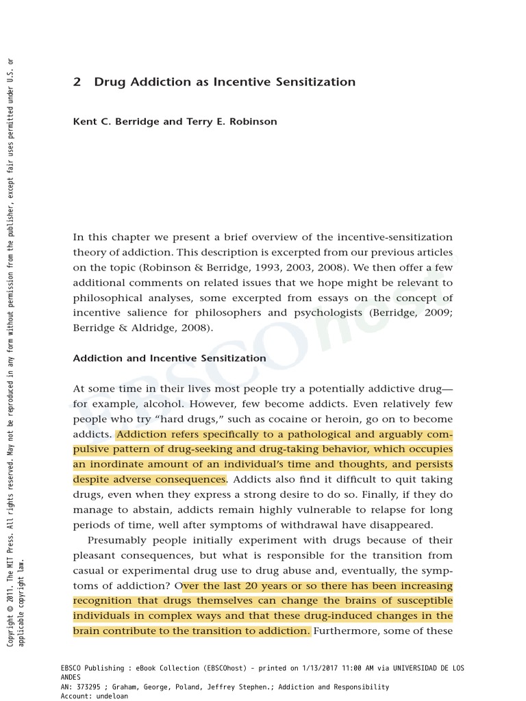 Berridge & Robinson 2011 | PDF | Reward System | Substance Dependence