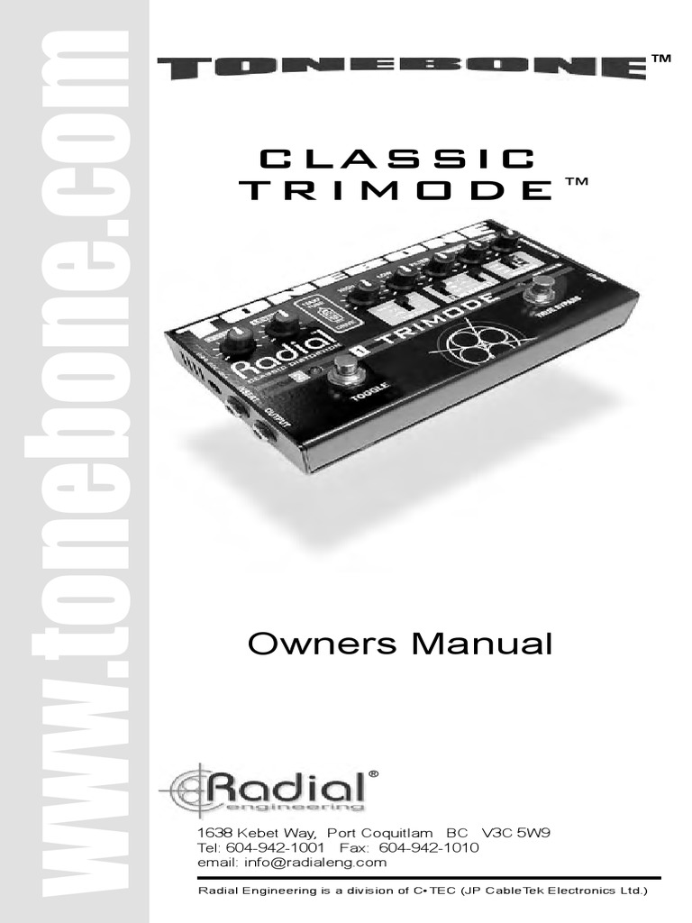 Manual Trimode | PDF | Equalization (Audio) | Audio Electronics