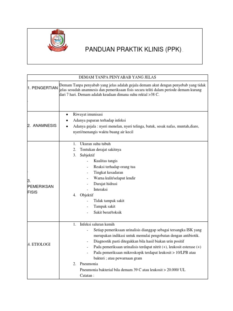 Panduan Praktik Klinis (PPK) | PDF