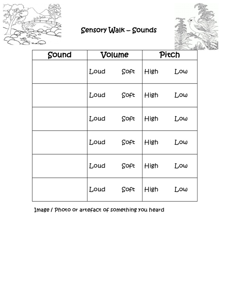 Sensory Walk - Sounds | PDF