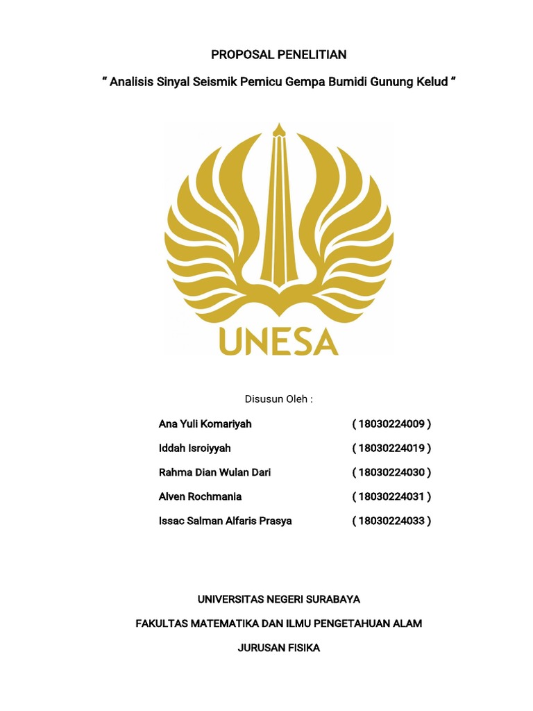 Proposal Penelitian Fisika Bumi. REVISI 2 Fix | PDF