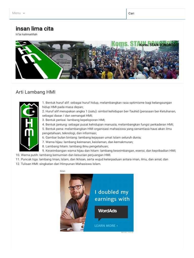 Arti Lambang HMI: Simbol dan Makna | PDF