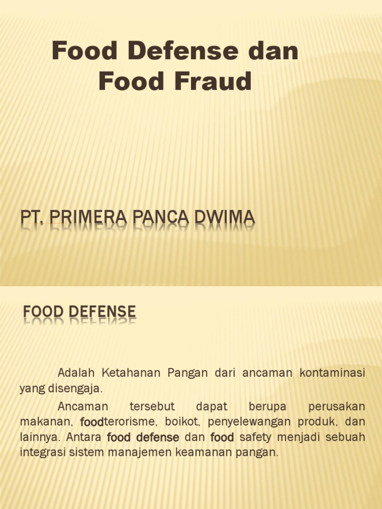 Food Defense & Food Fraud(1)