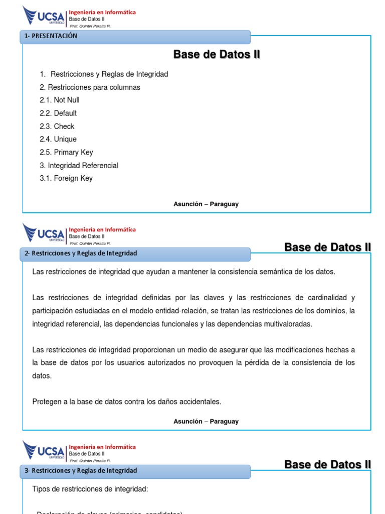 Clase 11 Reglas De Integridad Pdf Sql Tabla Base De Datos 0840