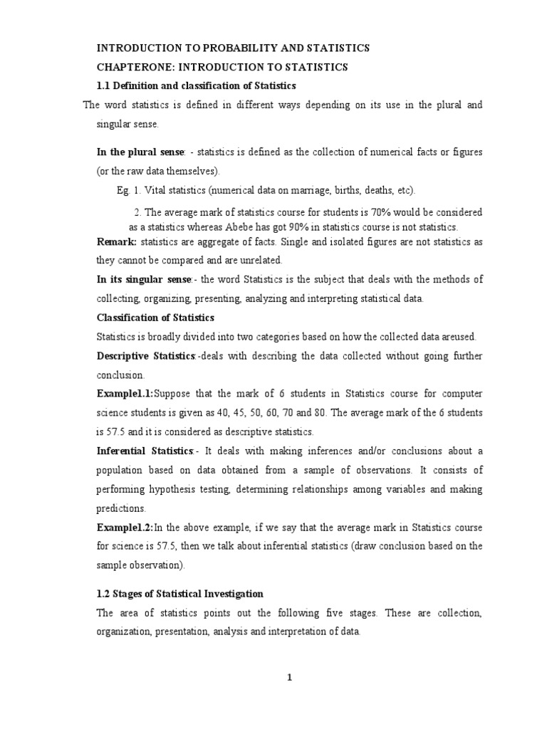 Statstics Full Handout | PDF | Level Of Measurement | Mode (Statistics)