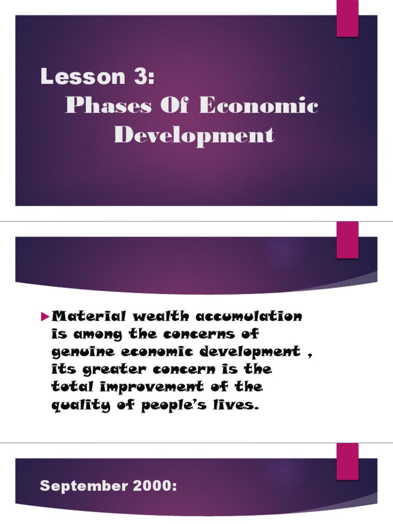 Economic Development Phases & Goals | PDF | Millennium Development ...