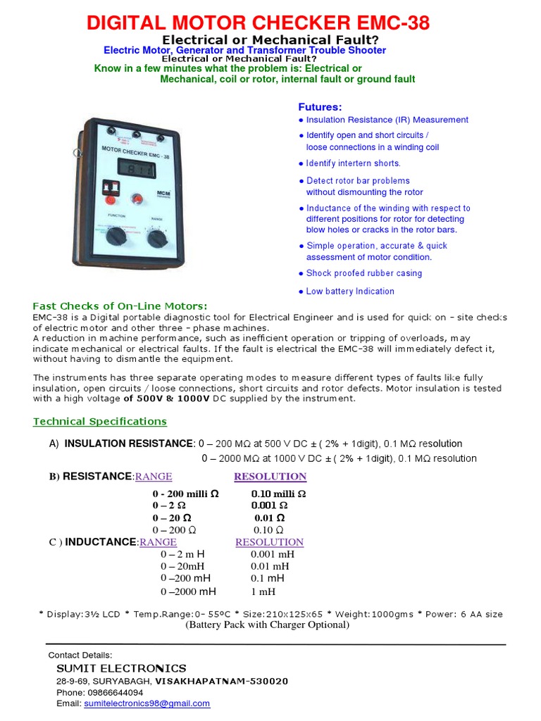 Digital Motor Checker | PDF | Electric Motor | Direct Current
