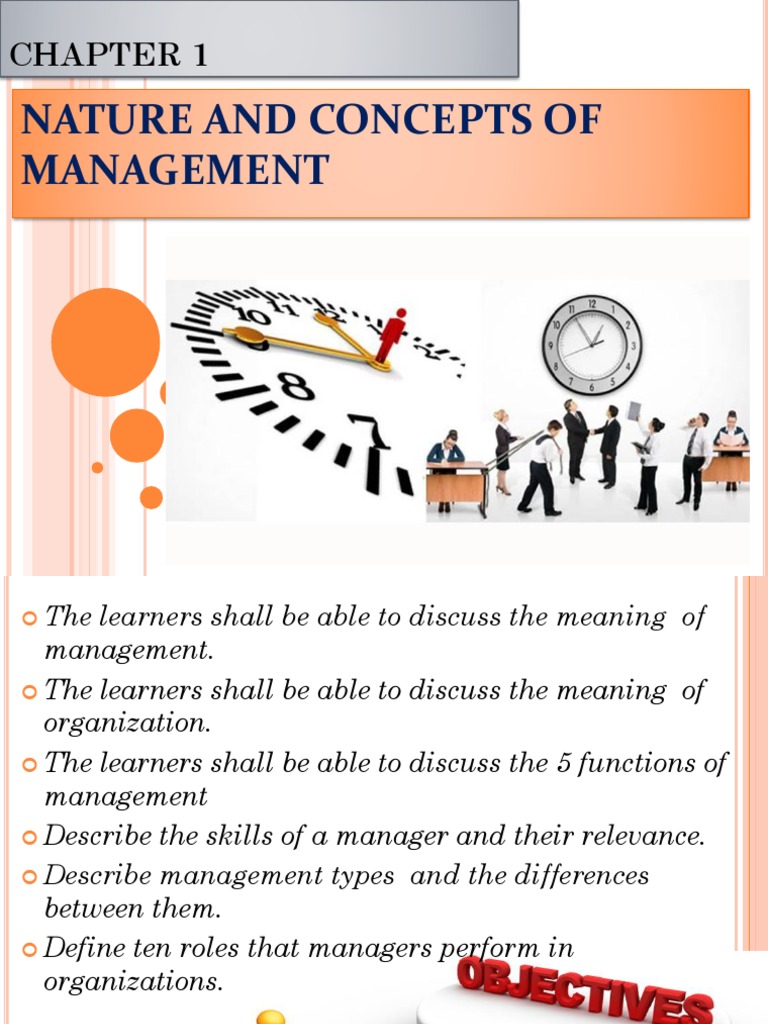 Nature and Concepts of Management | Download Free PDF | Goal ...