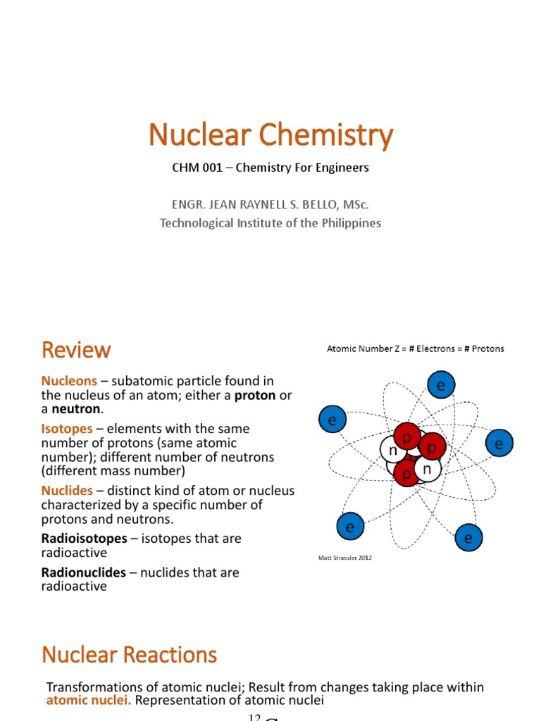 Nuclear Chemistry PDF | PDF | Radioactive Decay | Atomic Nucleus