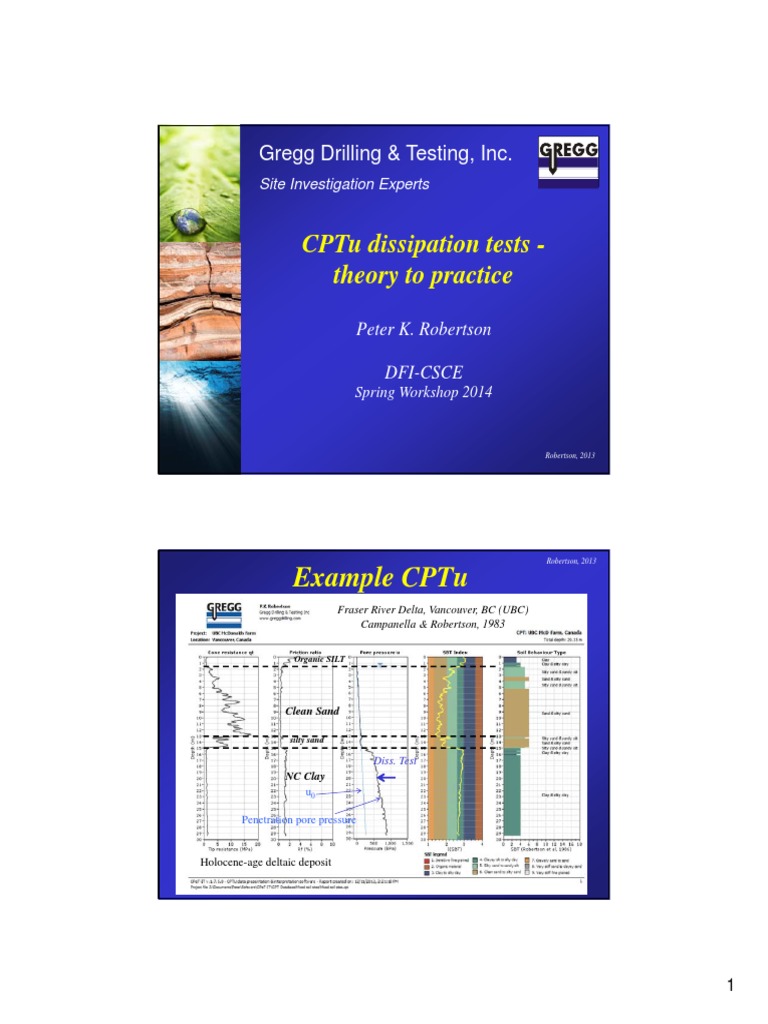 #9 CPTu Dissipation Tests (Compatibility Mode) | PDF | Geotechnical ...