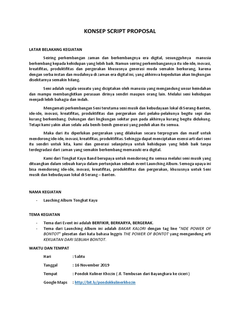 Konsep Script Proposal | PDF