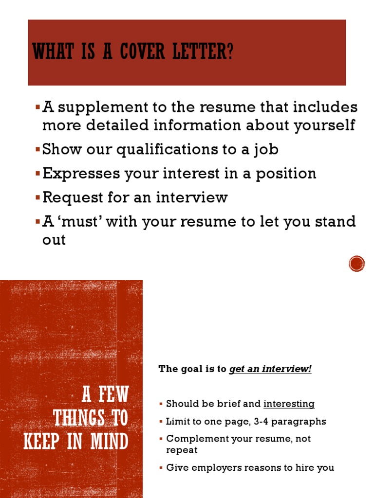 Group 1 Cover Letter Presentation | PDF | Résumé | Employment