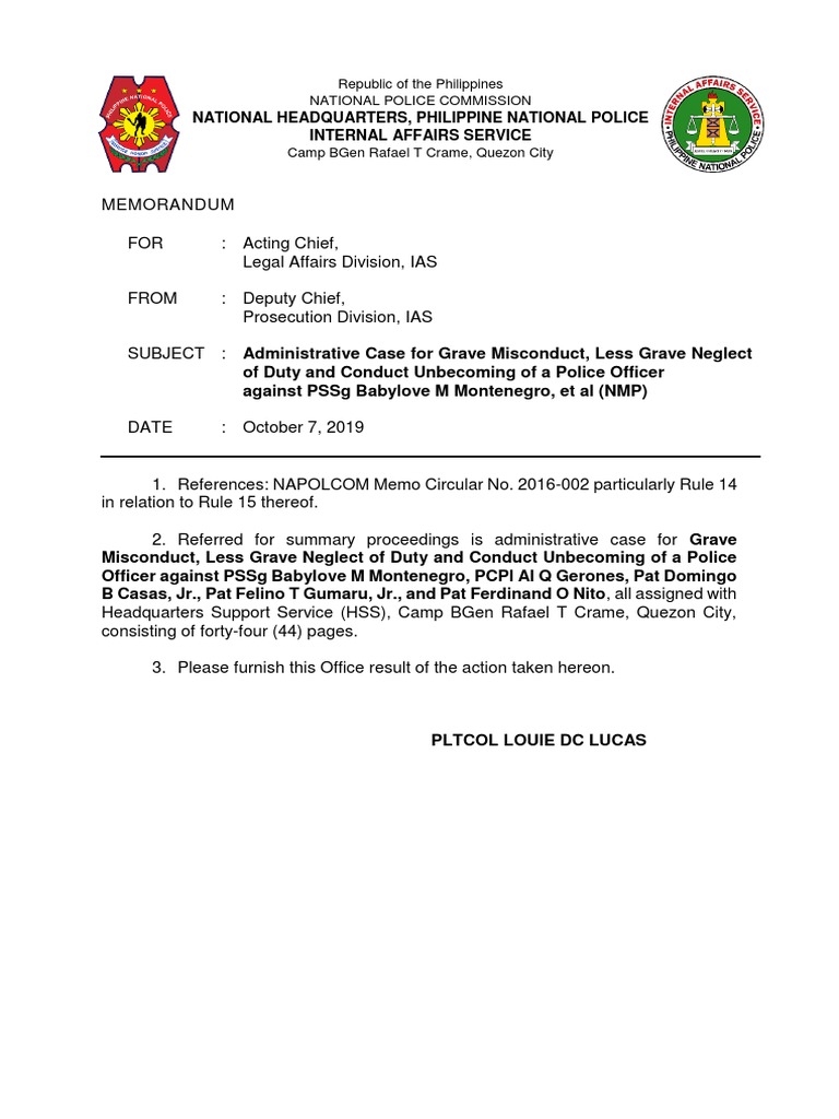 National Headquarters, Philippine National Police Internal Affairs ...