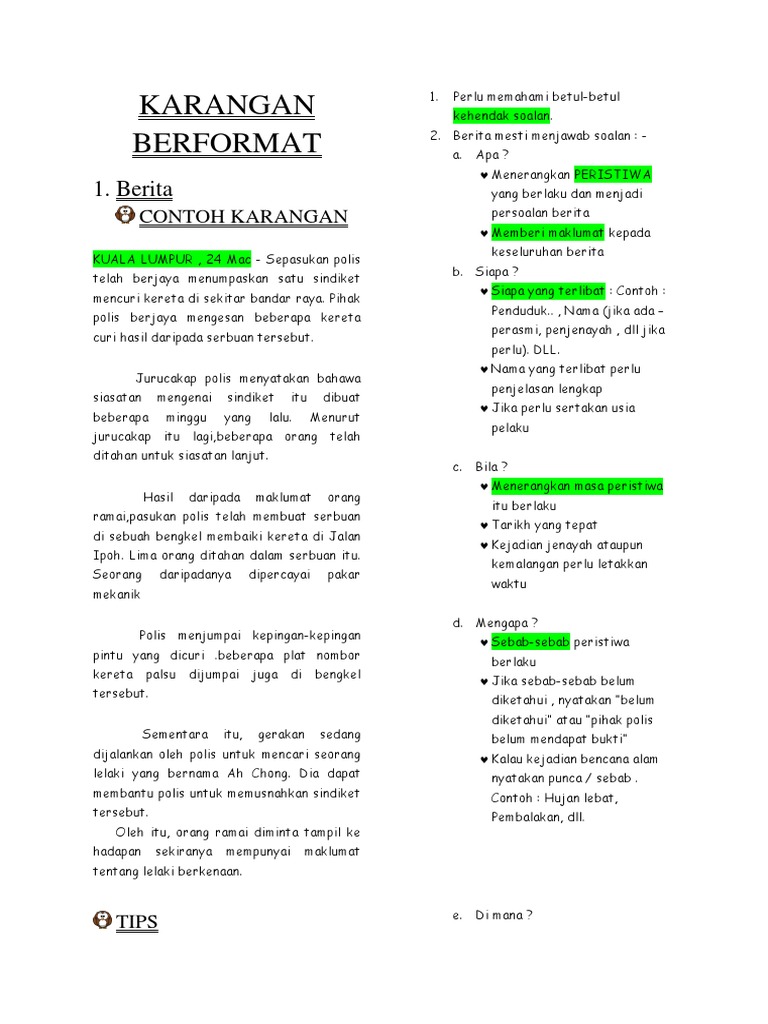 Karangan Berformat | PDF
