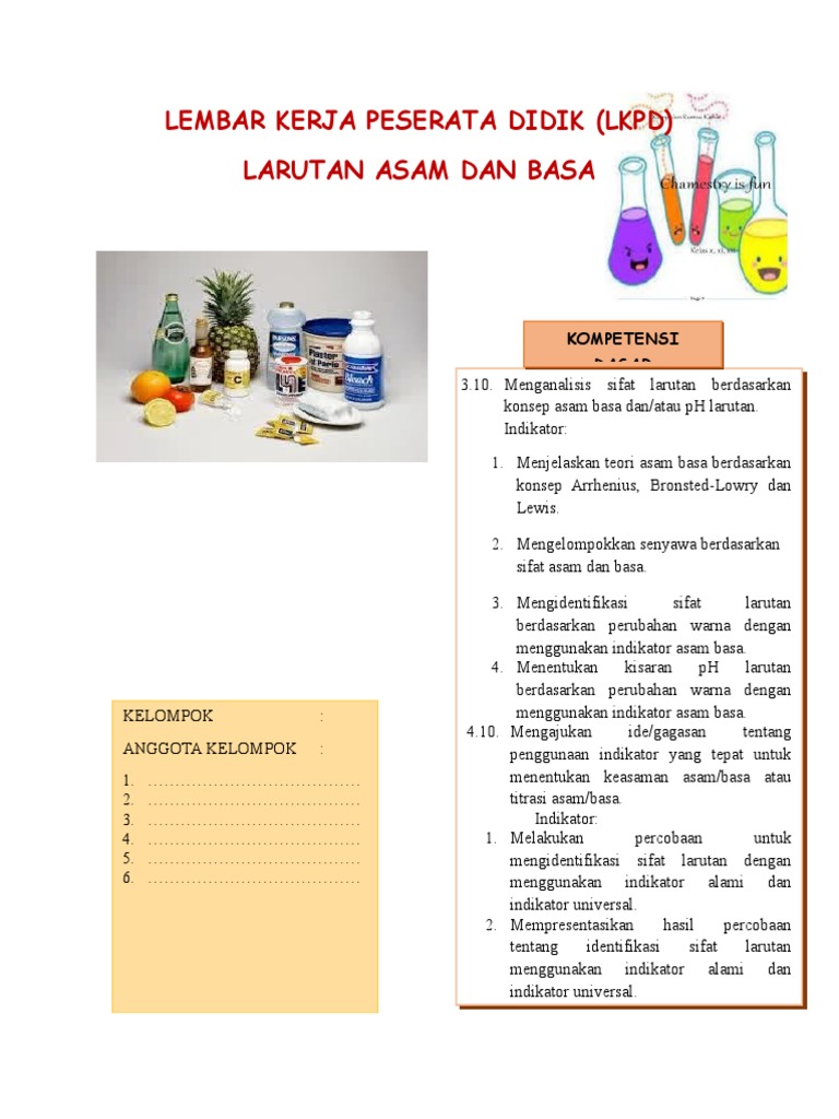 LKPD Asam Basa Fixx | PDF