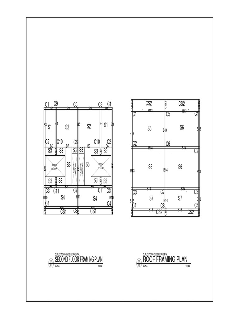 C1 C5 C9 C1 C9 C1 C5 C1 CS2 CS2: Roof Framing Plan | PDF | Sports | Leisure