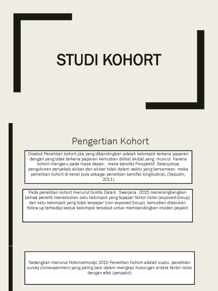 PPT Studi Kohort & Retrospektif | PDF