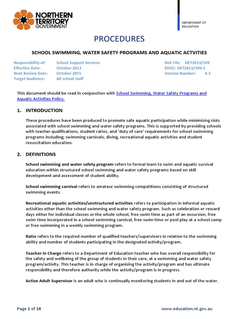 Swimming Water Safety | PDF | Sunscreen