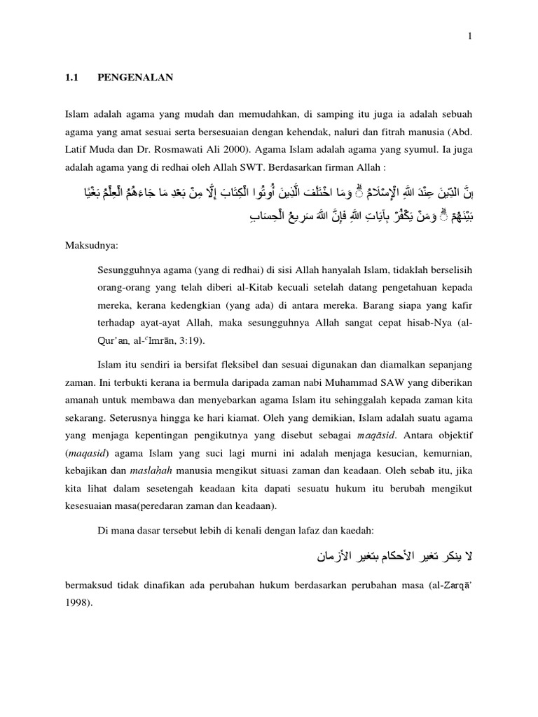 Aplikasi Kaedah Fiqh Dalam Fatwa Negeri Kedah Bab 1 | PDF | Ilmu Sosial | Sains & Matematika