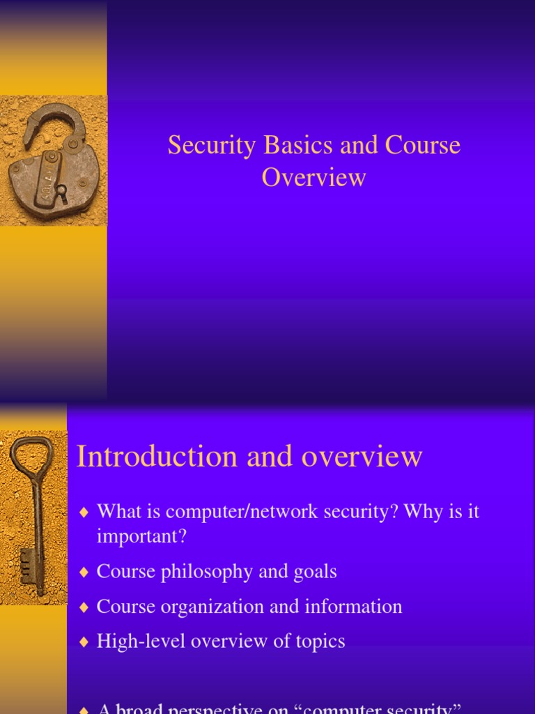 Security Basics and Course | PDF | Computer Security | Security