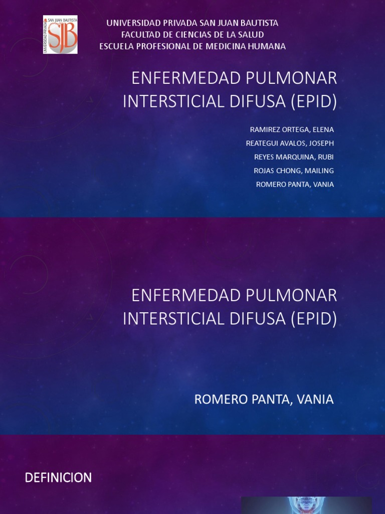Enfermedad Pulmonar Intersticial Difusa (Epid) | PDF | Neumonía | Tos