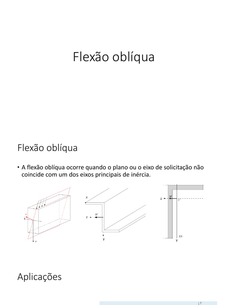 Flexão Oblíqua e Flexão Composta | PDF | Flexão (Física) | Estresse ...