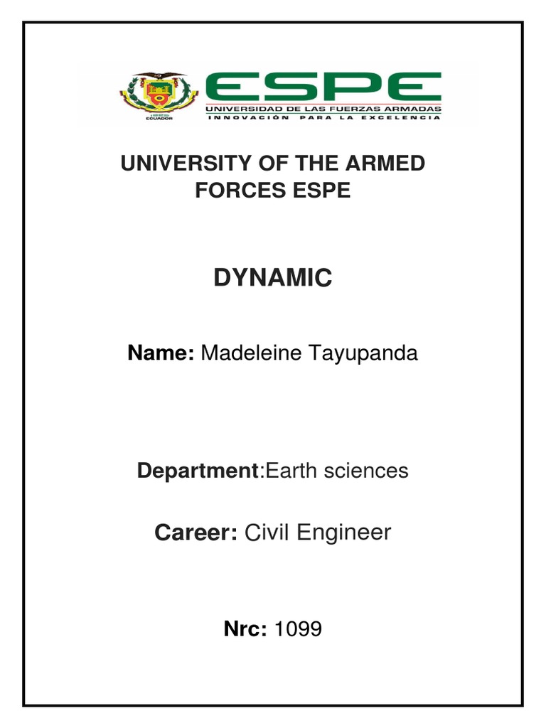 University of The Armed Forces Espe | PDF | Acceleration | Temporal Rates