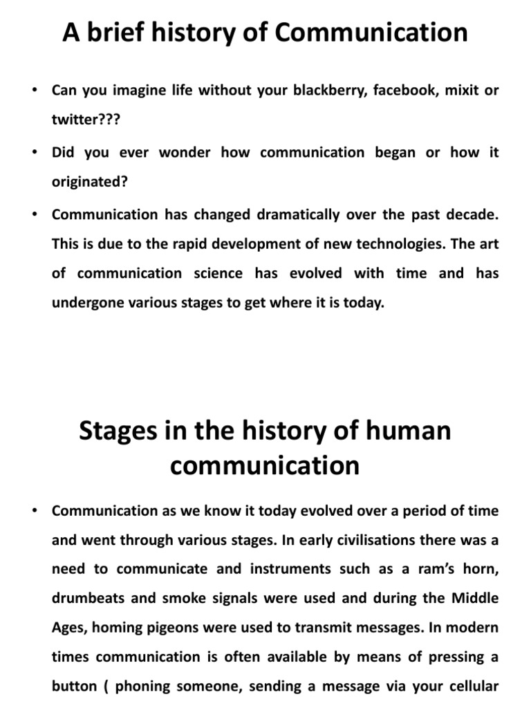 History of Communication Evolution | PDF | Television | Cuneiform