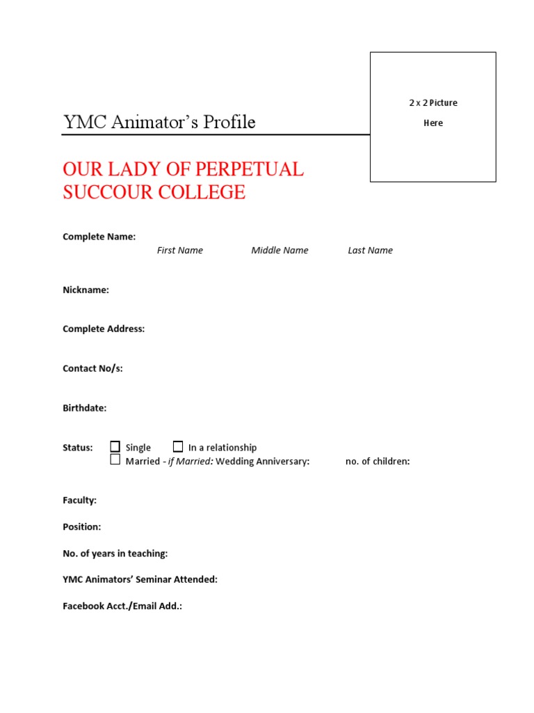 Animator's Profile Template | PDF