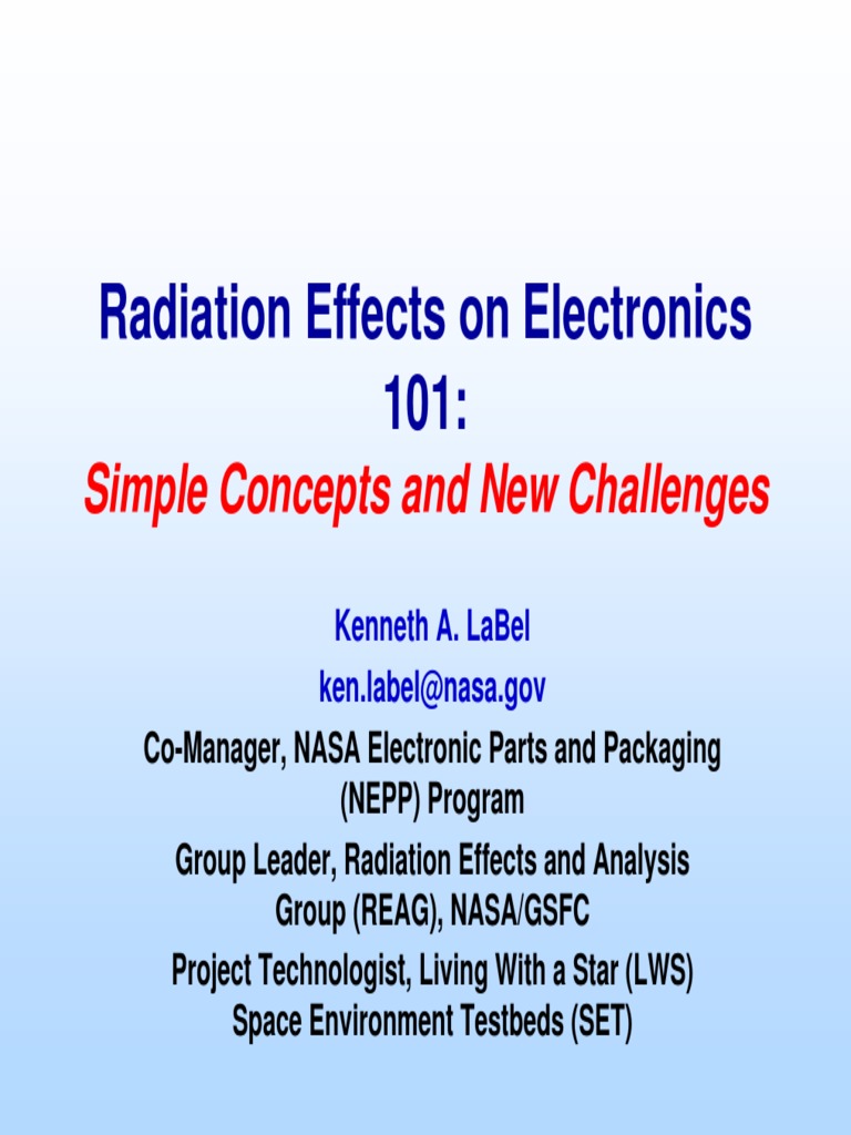 Rad Effects 101 WebEx | PDF | Ionizing Radiation | Cosmic Ray