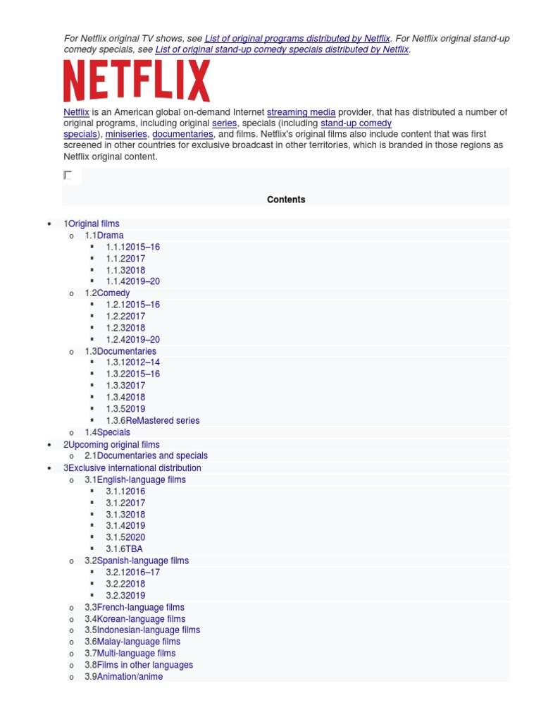 Netflix Streaming Media Series Stand-Up Comedy Specials Miniseries ...