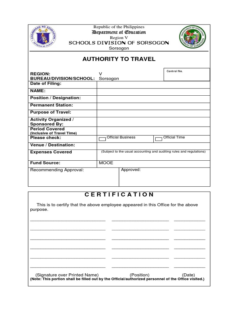 New Travel Order - Sample | PDF | Government | Accounting