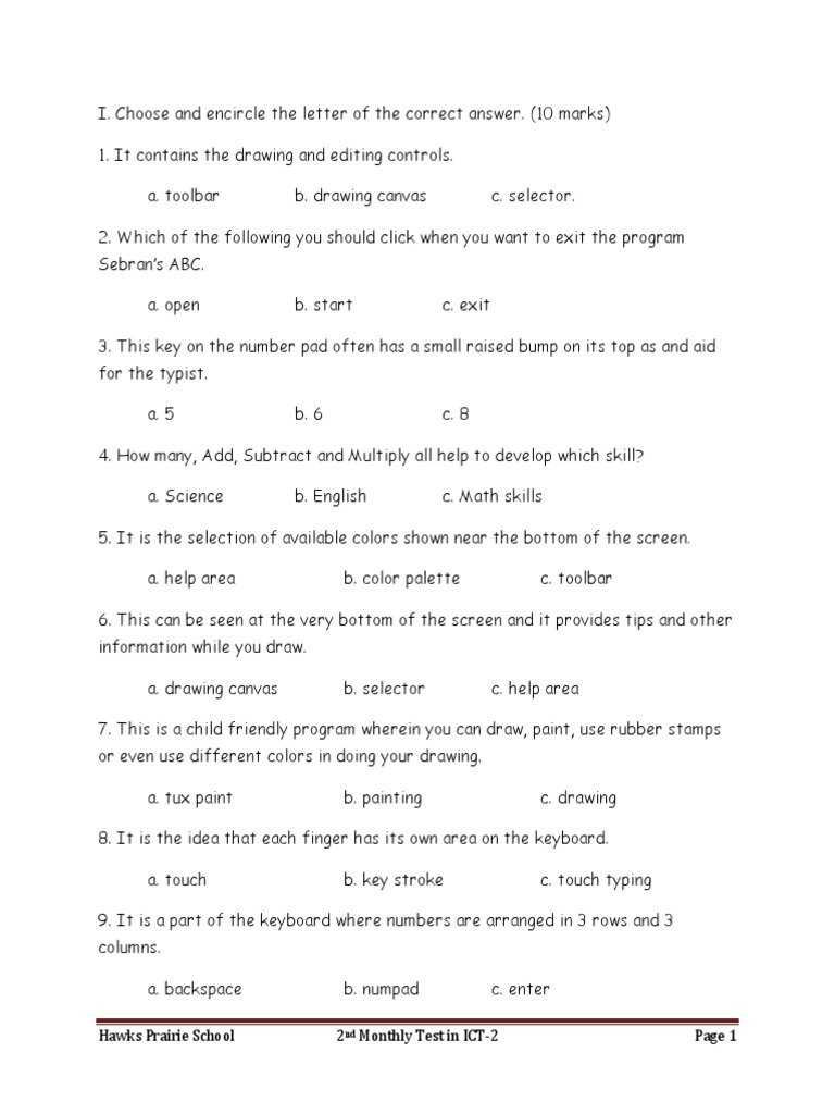 An Assessment of Drawing Software Knowledge: A Tux Paint Test | PDF