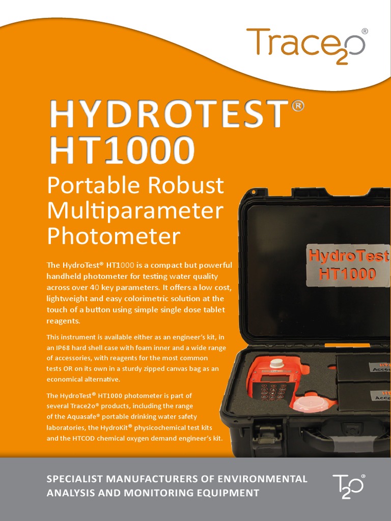 7-610 Hydrotest HT1000 HR 29.05.18 | PDF | Chlorine | Iron