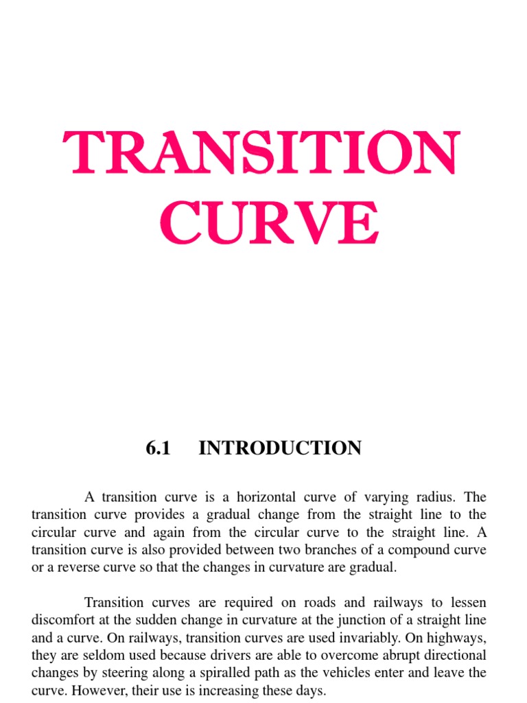 6) Transition Curves | PDF | Angle | Geometric Measurement