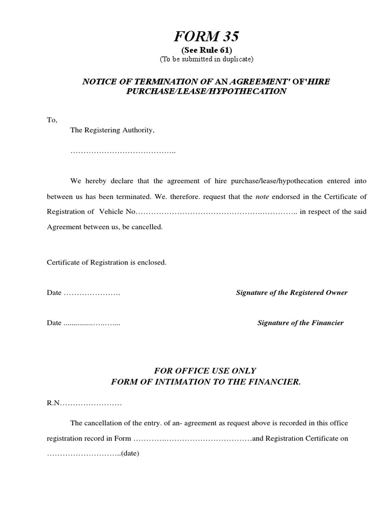 Cancellation of Hypothecation | PDF