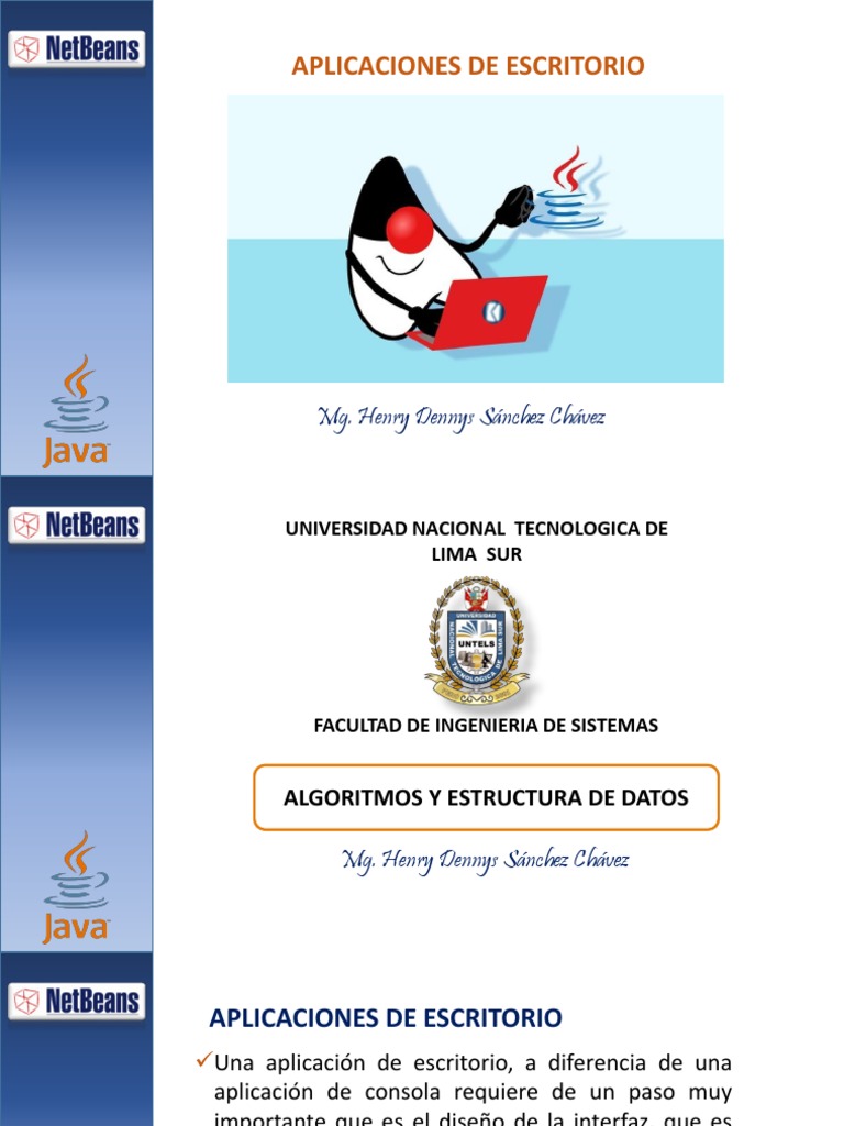 Aplicaciones de Escritorio Java | PDF | Interfaces gráficas de usuario | Java (lenguaje de ...